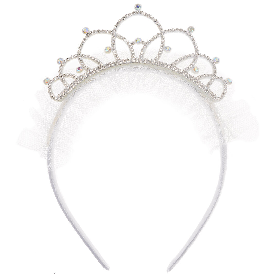 Ободок, Нежная диадема, Белый, 1 шт.