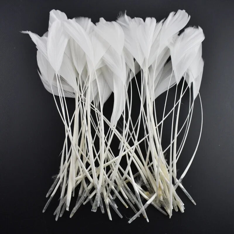 Искусственные гусиные перья Xywae, 20 шт. Белый, White