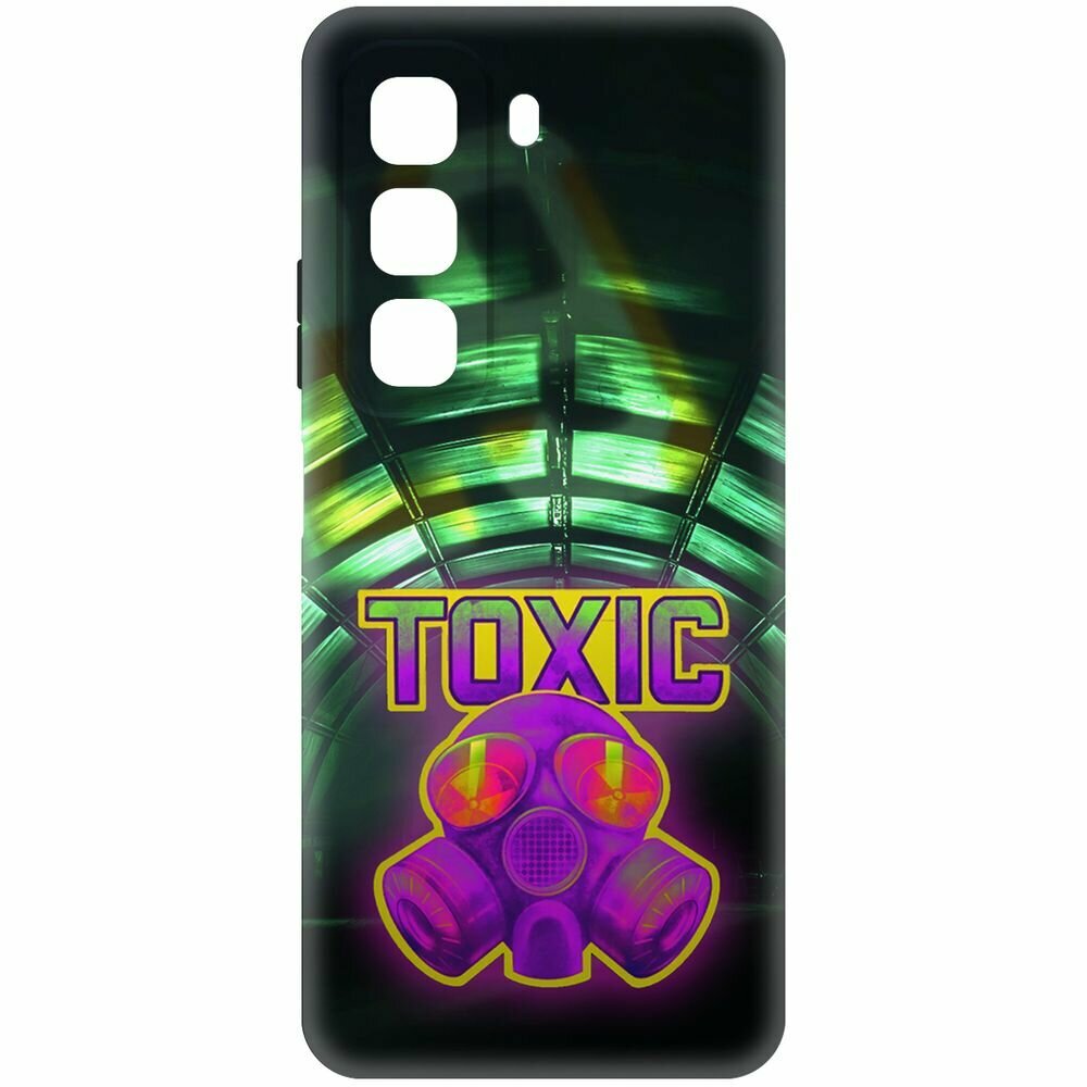 Чехол-накладка Krutoff Soft Case Cтандофф 2 (Standoff 2) - Стикер Toxic для INFINIX Hot 50 черный