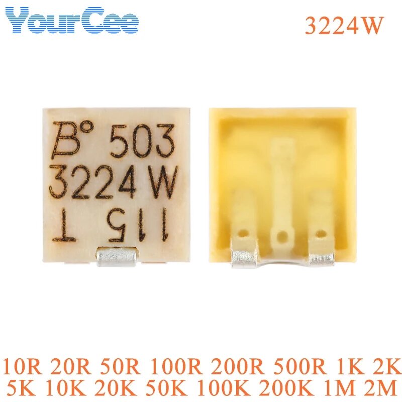Прецизионный потенциометр SMD 3224W, 50 Ом