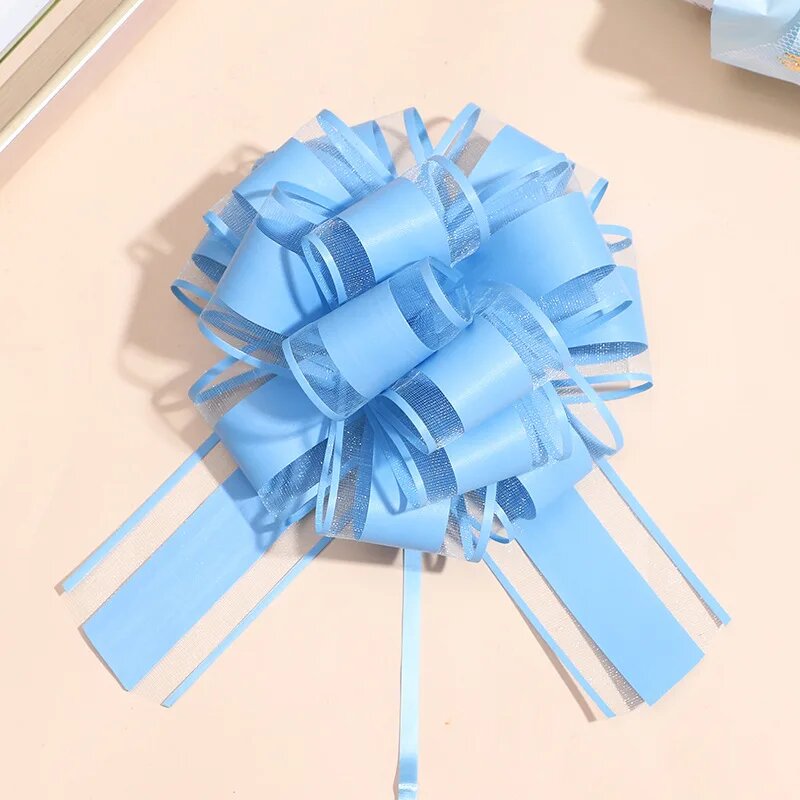 Пластиковый бант Blue для подарков и декора