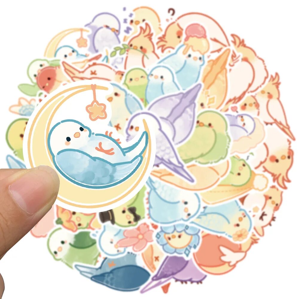 Водостойкие наклейки с попугаем и птицей 40Pcs