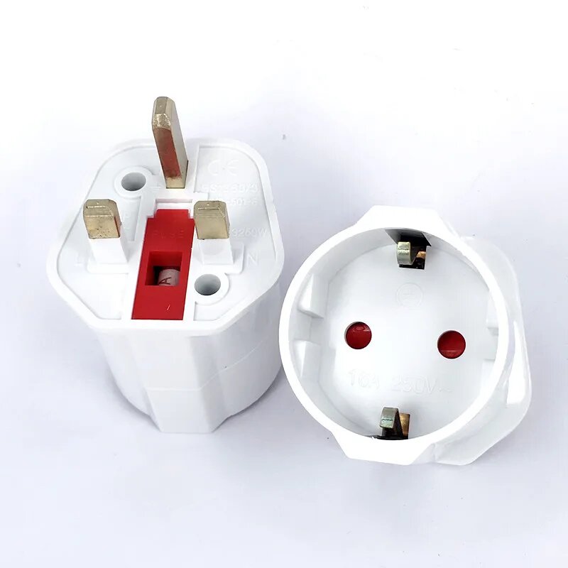 Европейский адаптер для Великобритании White color
