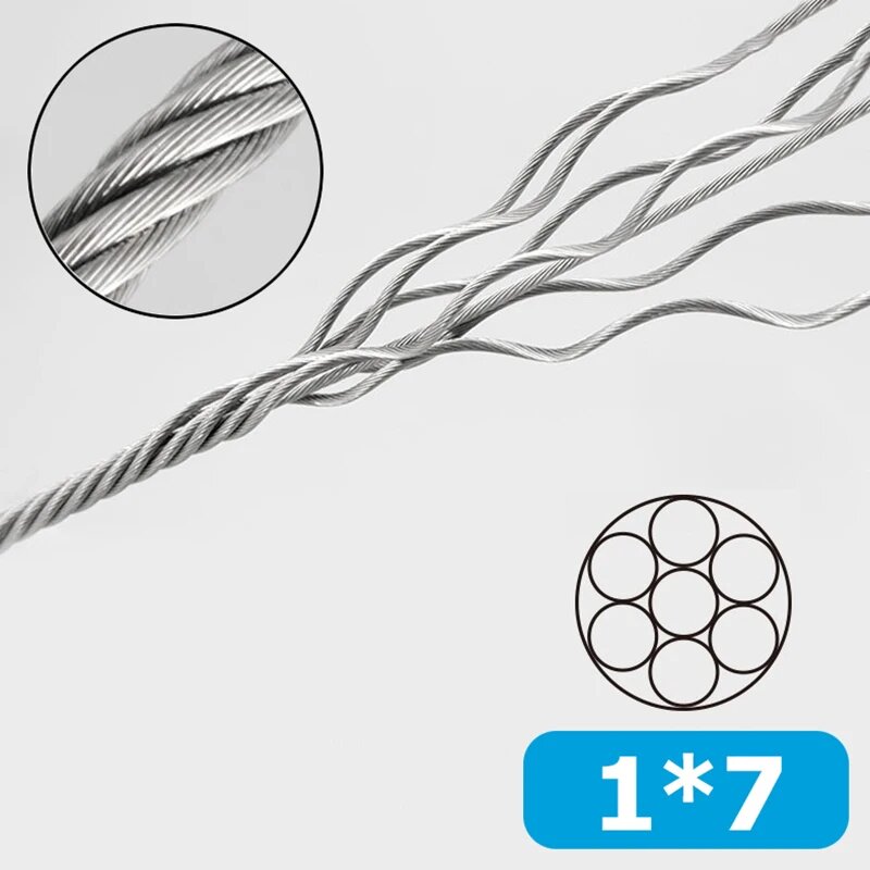 Подъемный кабель нержавеющая сталь 304, 0.4mm x 10M
