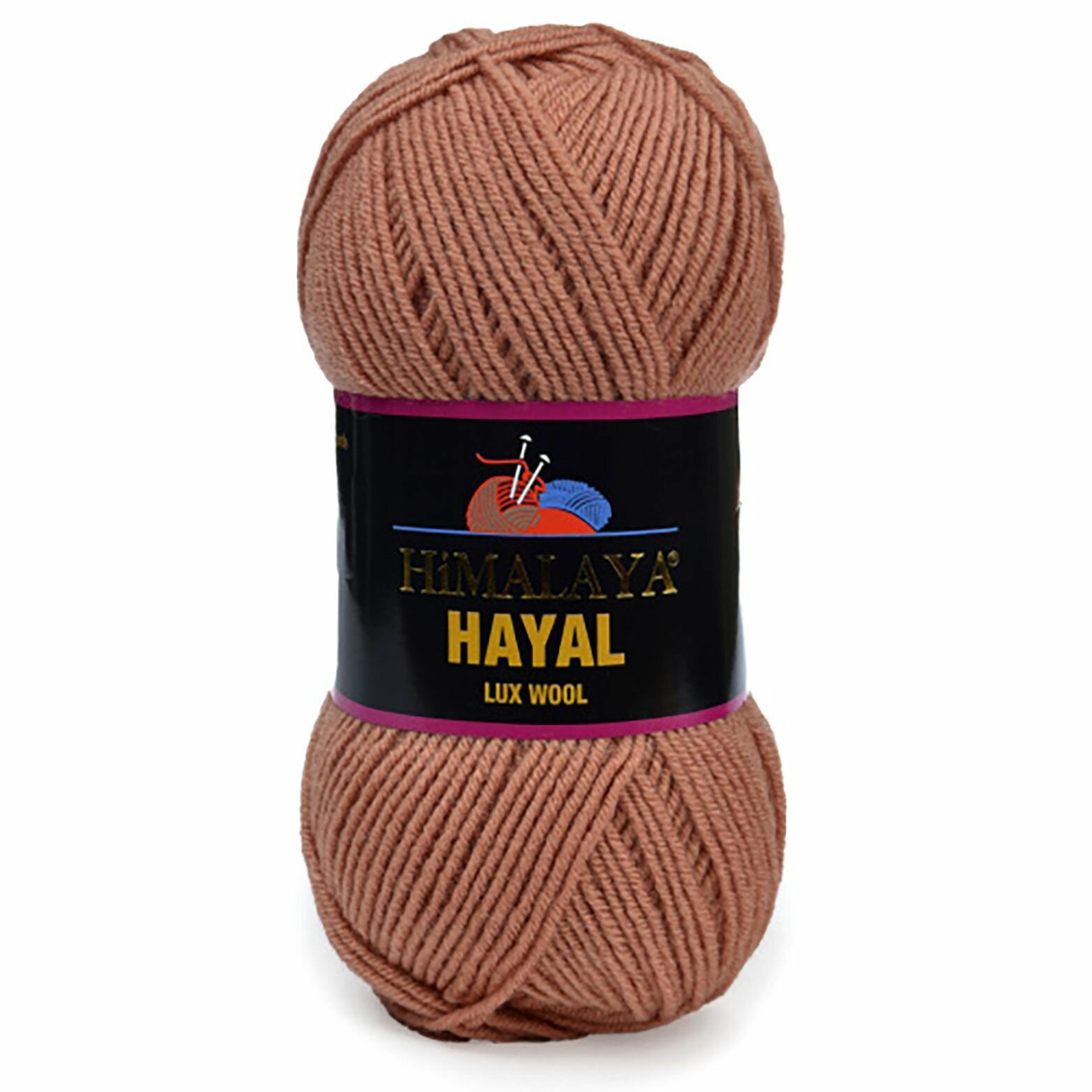 5 Мотков, Himalaya HAYAL LUX WOOL, 75% Акрил 25% Шерсть / 100 гр. - 250 м, Цвет-227-34