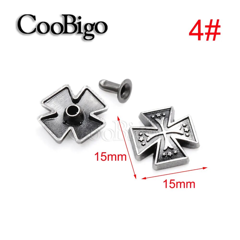 Металлические заклепки череп 20 шт Style 4