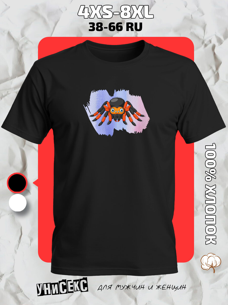 Футболка с принтом пауком
