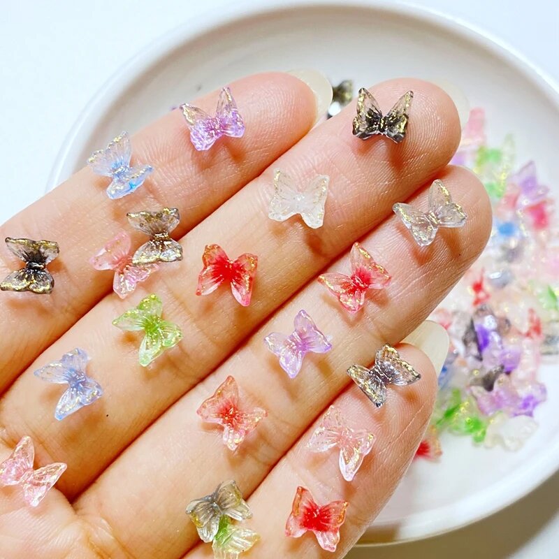 Мини блестящие бабочки кабошоны TSXJY