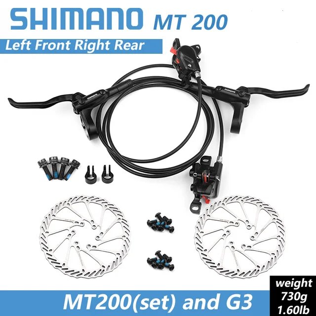 Гидравлический дисковый тормоз Shimano MT200 MT200 14575 G3 set