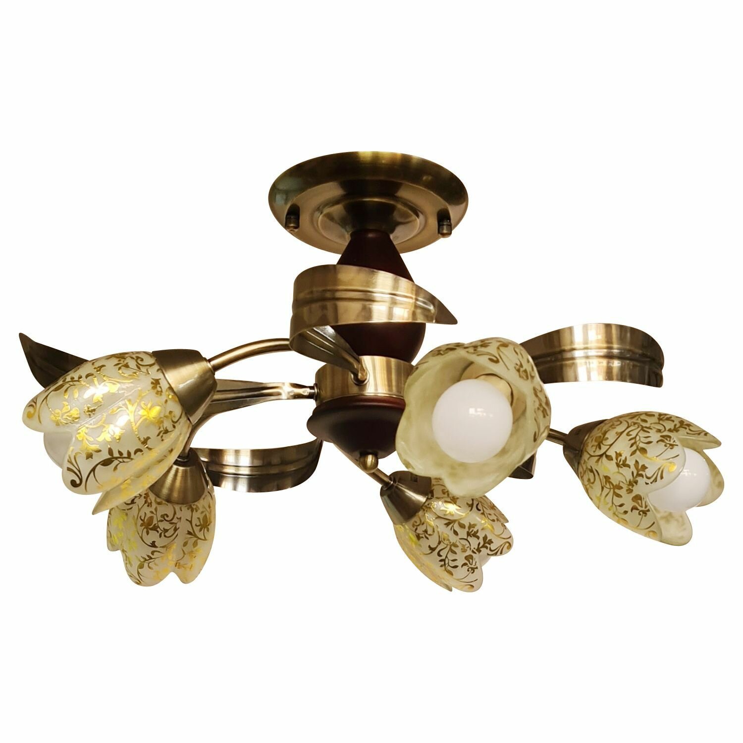 Люстра потолочная, Цвет - Бронза, MX10501/5, Е14