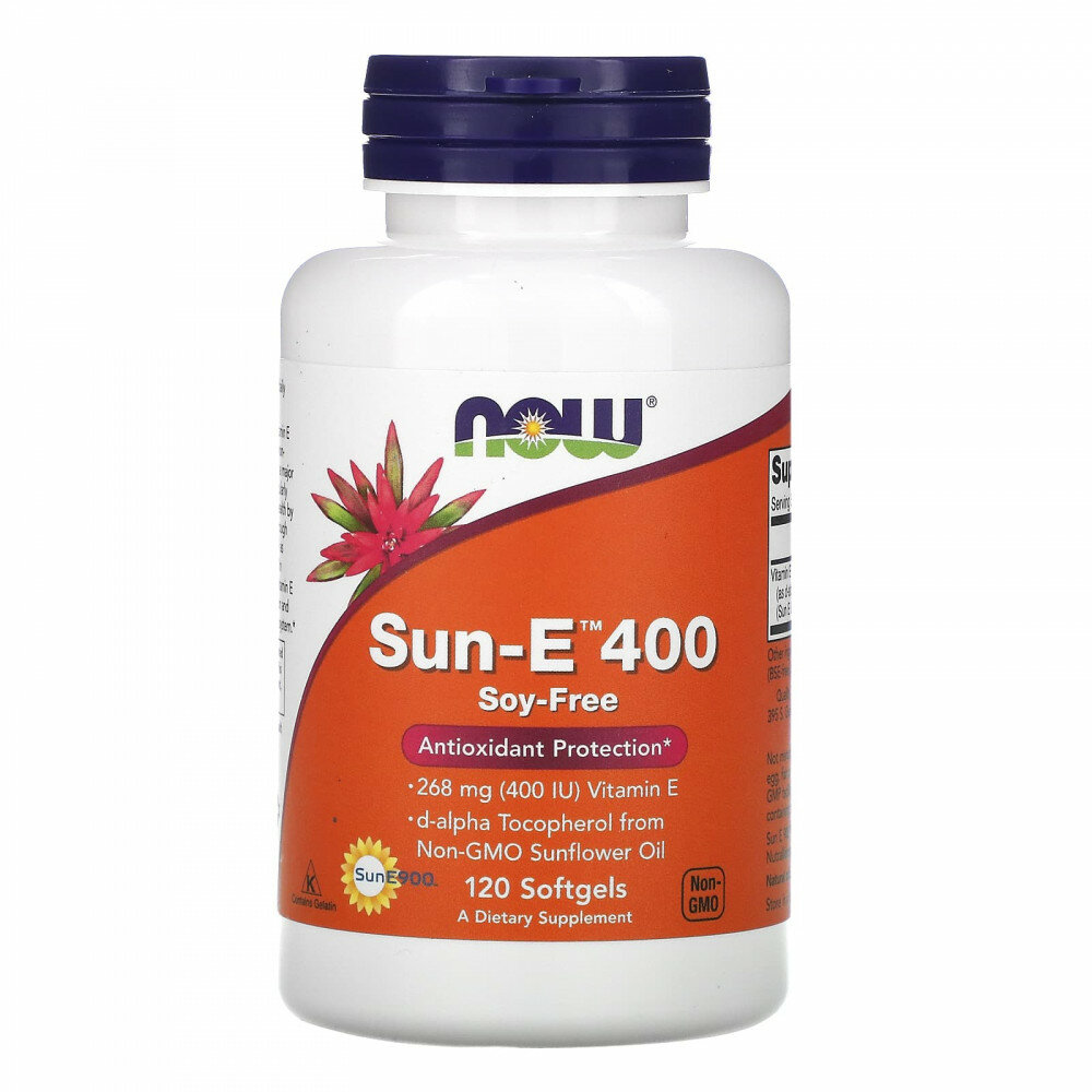 NOW Foods, Sun-E™ 400, 268 мг (400 МЕ), 120 капсул
