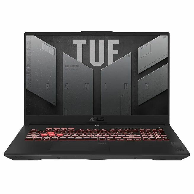 17,3" Ноутбук Asus TUF Gaming A17 FA707NU-HX052 (90NR0EF5-M00380) черный - 1920x1080, IPS, AMD Ryzen 5 7535HS, ядра: 6 x 3,3 ГГц, 16 ГБ, SSD 1024 ГБ, NVIDIA GeForce RTX 4050 (6 ГБ), Windows 10 Pro