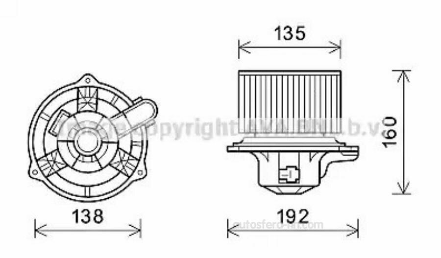 AVA HY8553 Вентилятор системы кондиционирования
