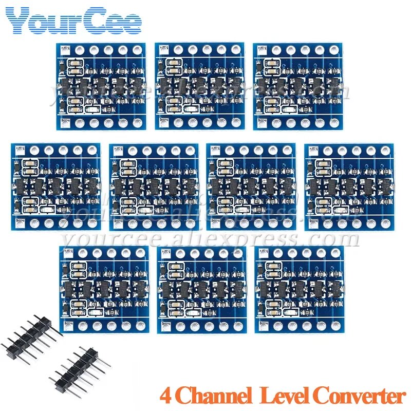 2/4-канальный преобразователь уровней IIC I2C Logic UART SPI TTL 5В в 3.3В 10pcs 4 Channel