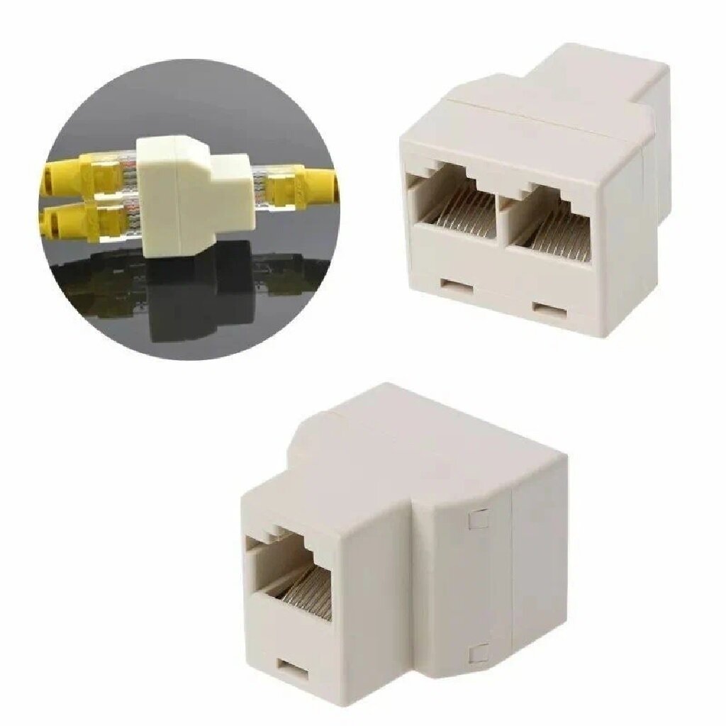 Высококачественный сетевой адаптер RJ45 CAT5 CAT5E Ethernet 1to2 Nov2-A