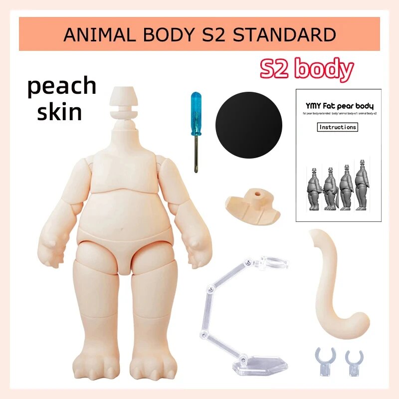 Кукла-кошка XiDonDon Ob11, Animal S2, PEACH skin