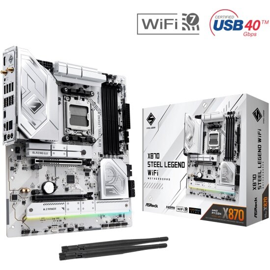 Материнская плата Asrock X870 STEEL LEGEND WIFI (AM5, ATX)