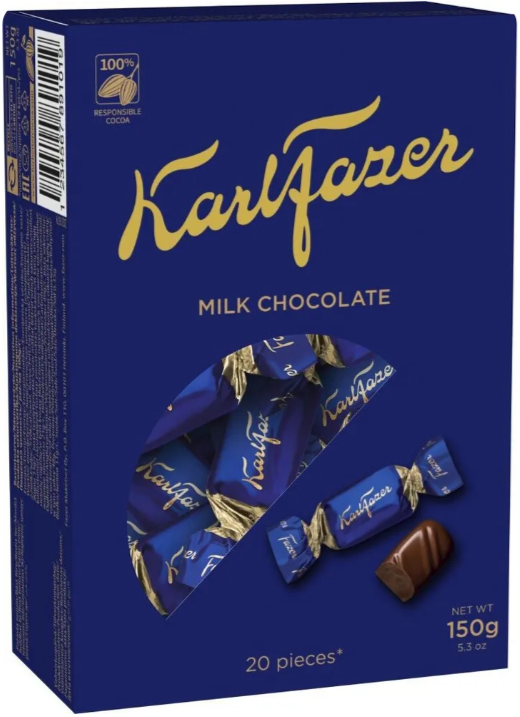 Конфеты KARL FAZER из молочного шоколада /картон/ 150г