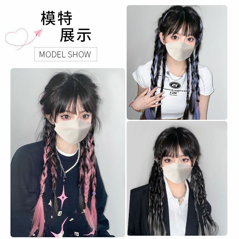 Ложные косы женские косы-крученые интернет-знаменитости в том же стиле боксерские косы-завязки горячая девушка дреды боксерские косы-конский хвост парик женский