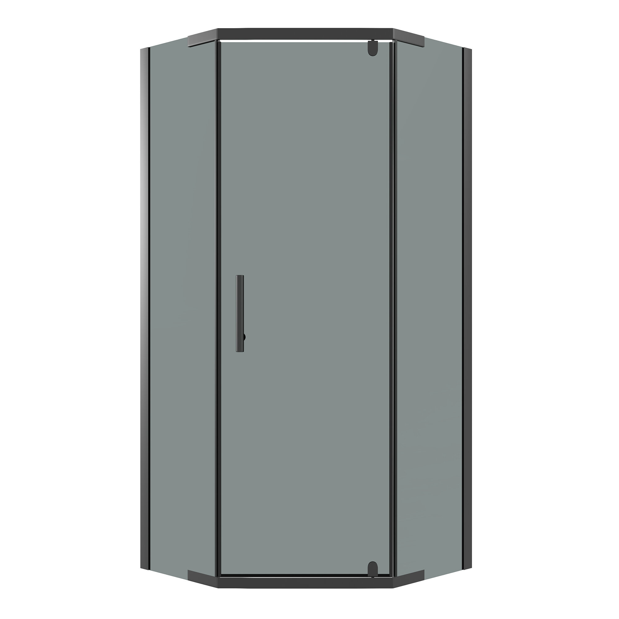 Душевое ограждение Niagara Eco NG-1009-14DT (90х90х190) трапеция, распашное, черный, стекло тонированно