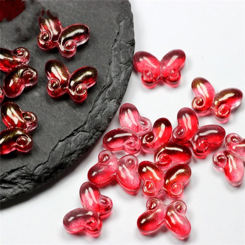 Стеклянные бусины-бабочки YoZuSmily 3
