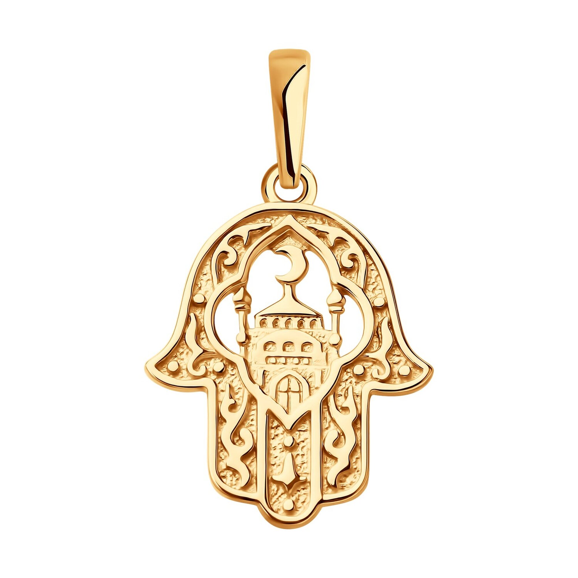 Подвеска, красное золото, 585 проба