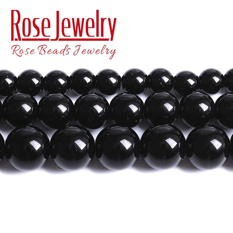 Бусины из черного агата Rose and Beads 4-14 мм 4mm 88pcs beads