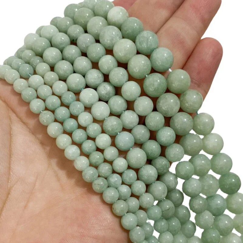 Зеленые бусины из халцедона YWROLE 4-12 мм 10mm about 36pcs