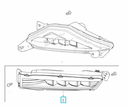 Фара противотуманная передняя левая (Оригинал)