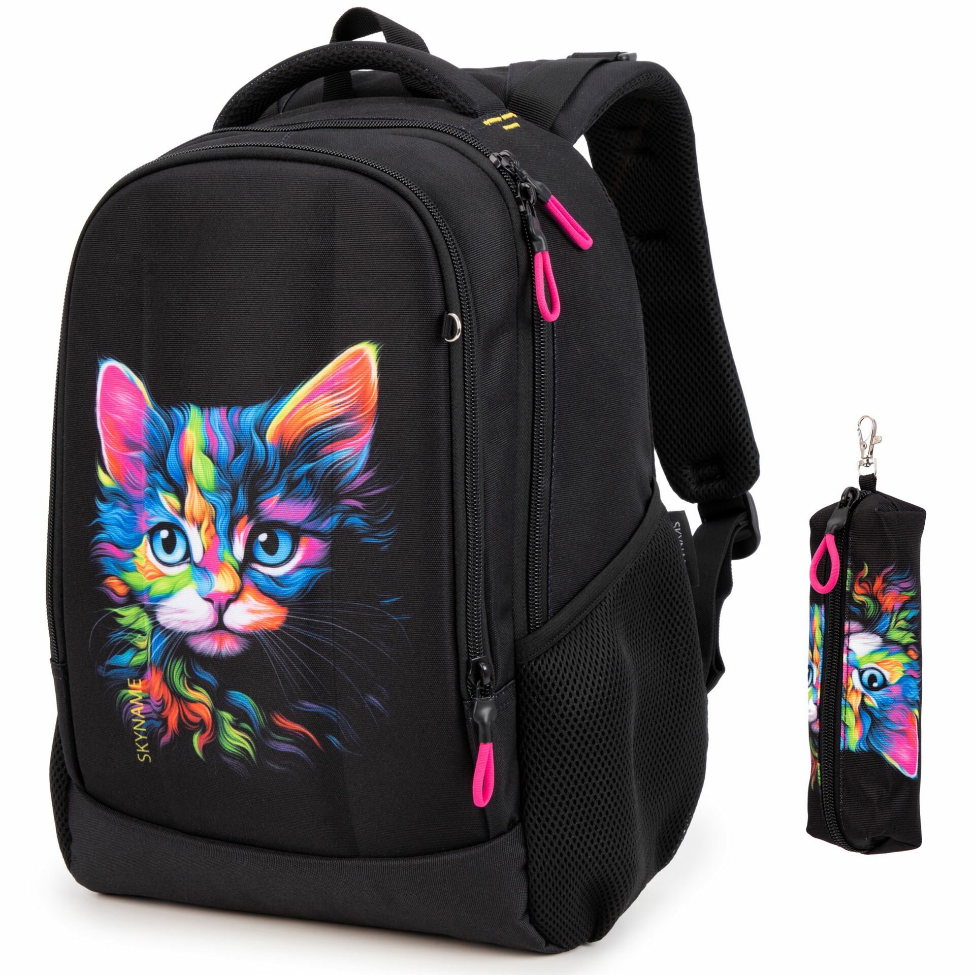 Рюкзак школьный для девочки 17 А4 анатомическая спинка+пенал SkyName (СкайНейм)