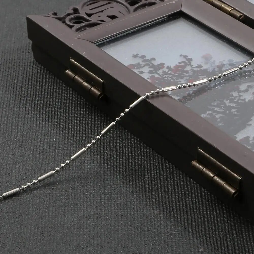 Металлические шариковые цепи Beadia 1,5 мм для ювелирных изделий Length 5m, Style 01 Sliver