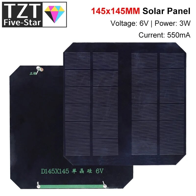 Солнечная панель GREATZT 6В 3.3Вт, Цвет: 1PCS
