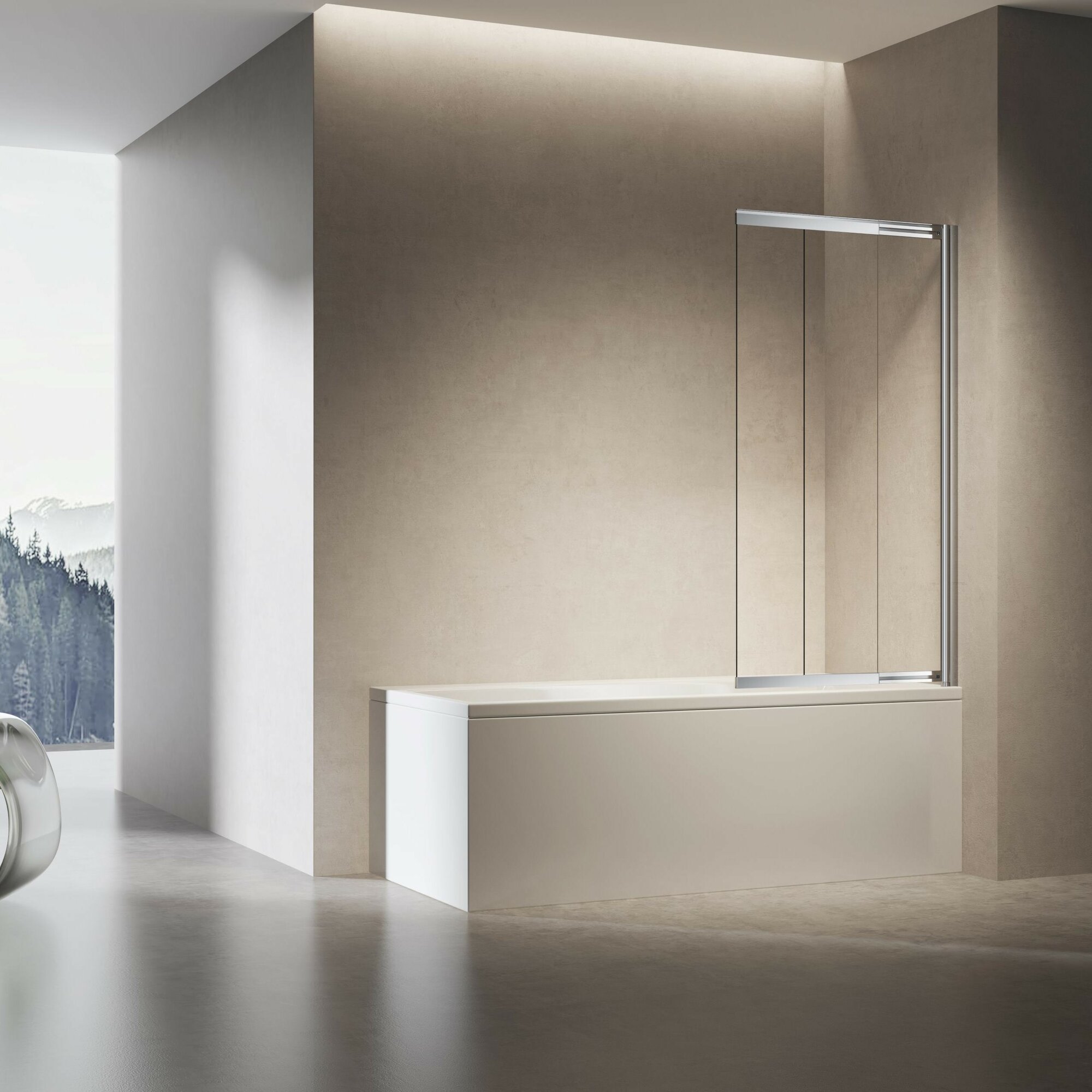 Шторка на ванну Vincea 90x140 VSB-6E900CL-R стекло прозрачное, профиль хром