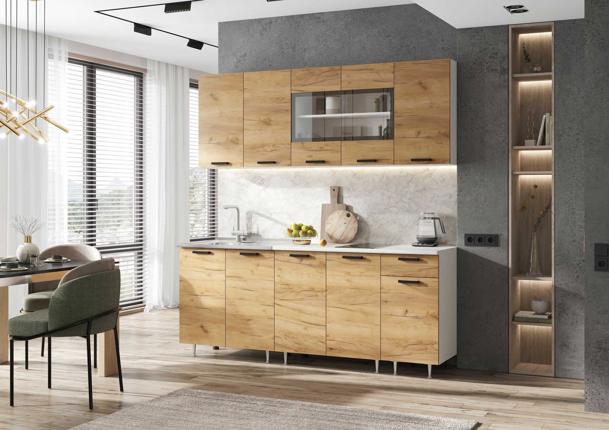 Кухня РИО New 1,8м. Дуб Крафт