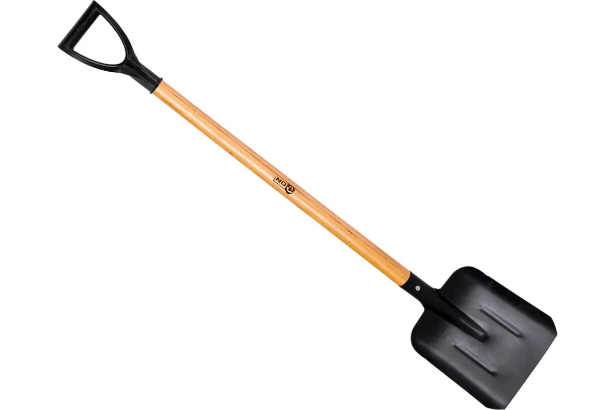 Лопата совковая, рельсовая сталь, деревянная ручка, V-образная ручка
