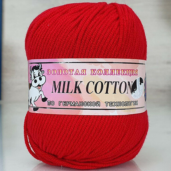 Пряжа Color City милк коттон 2223 красный (10 мотков)