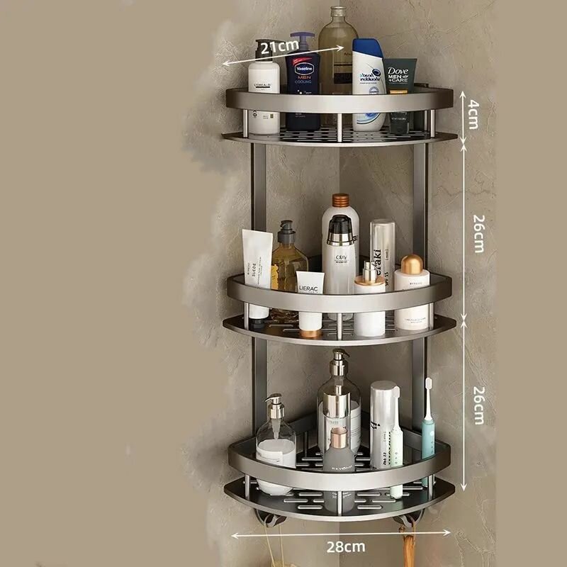 Полка для ванной угловая Ikea BROGRUND 3-х ярусная