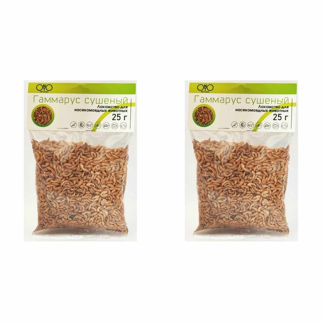 ONTO Лакомство для грызунов Гаммарус сушеный, 25 г, 2 шт