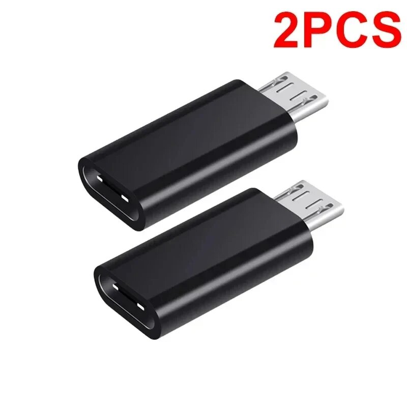 2шт. Адаптер USB-C на Micro USB, черный