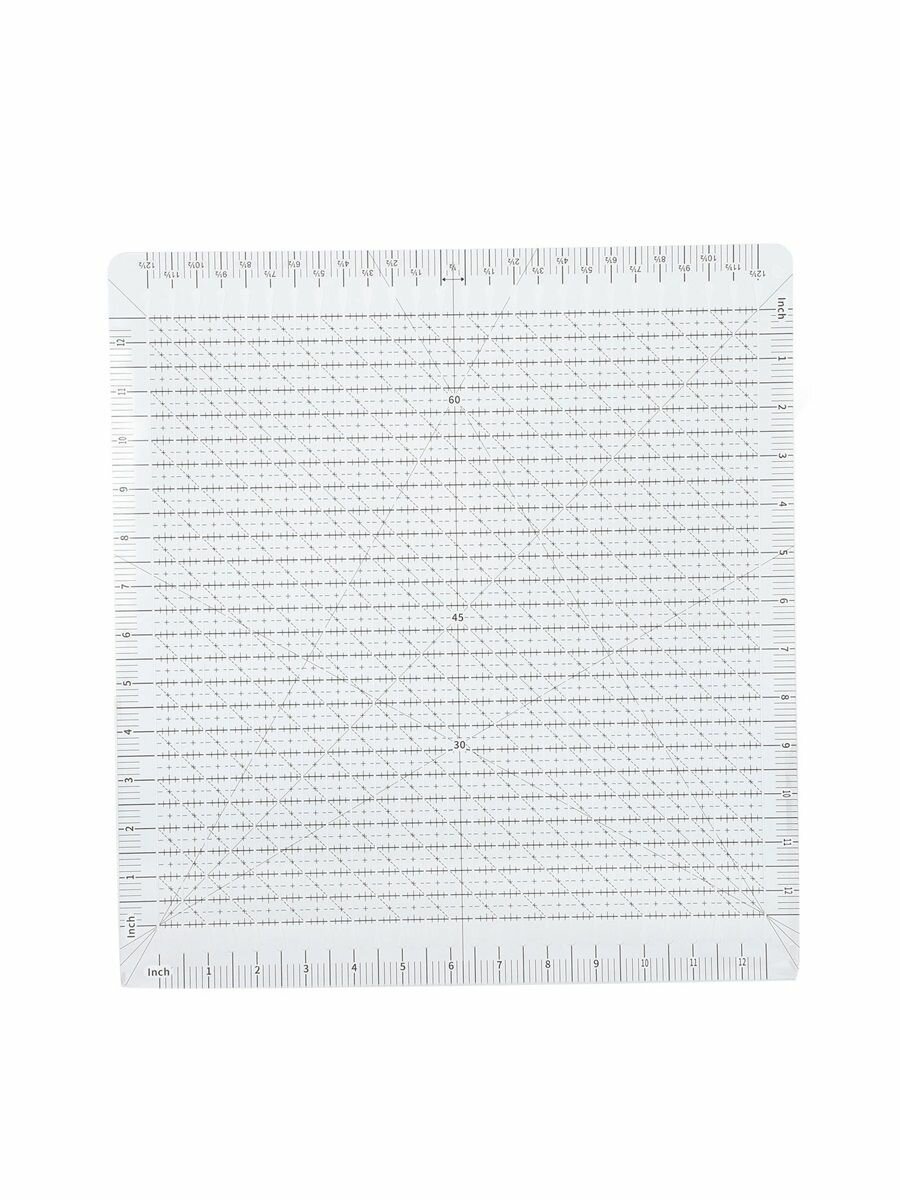 Прозрачная линейка для квилтинга шириной 12 дюймов, точная масштабная линейка с черной сеткой для шитья, рукоделия и поделок, акриловый материал, легко читается