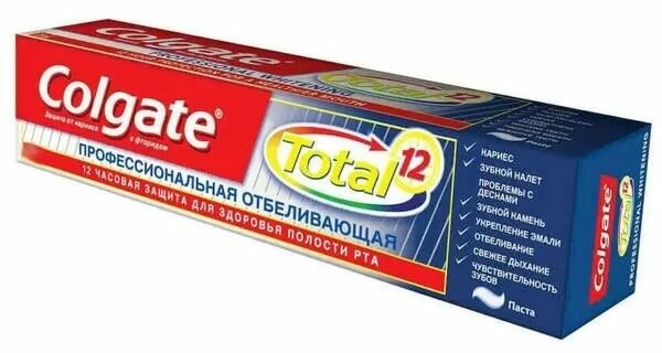 Зубная паста Colgate Total 12, Профессиональная Отбеливающая, 125 мл