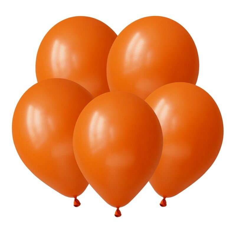 Шар воздушный DECOBAL латексный Оранжевый, Пастель, Orange, 50 шт