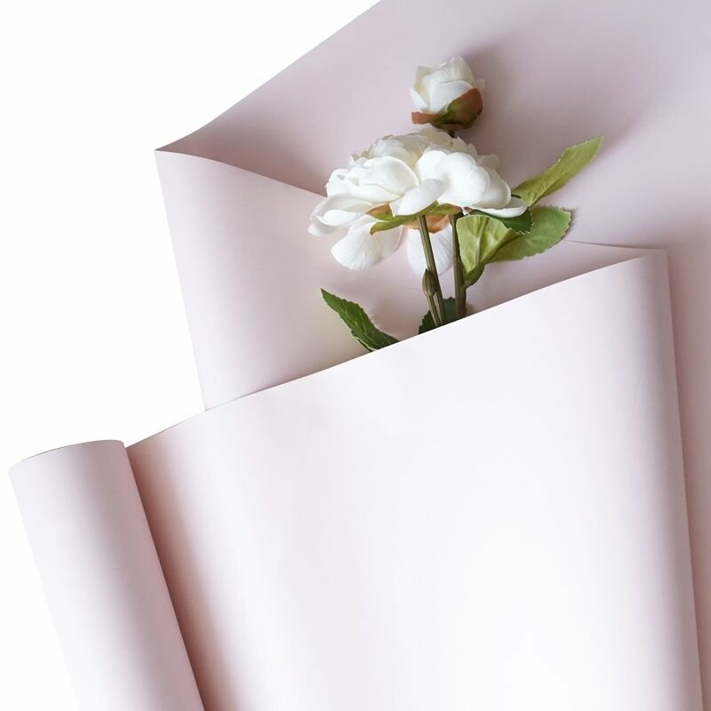 Пленка для цветов Браво матовая, Розовый топаз, рулон, толщина 60 микрон