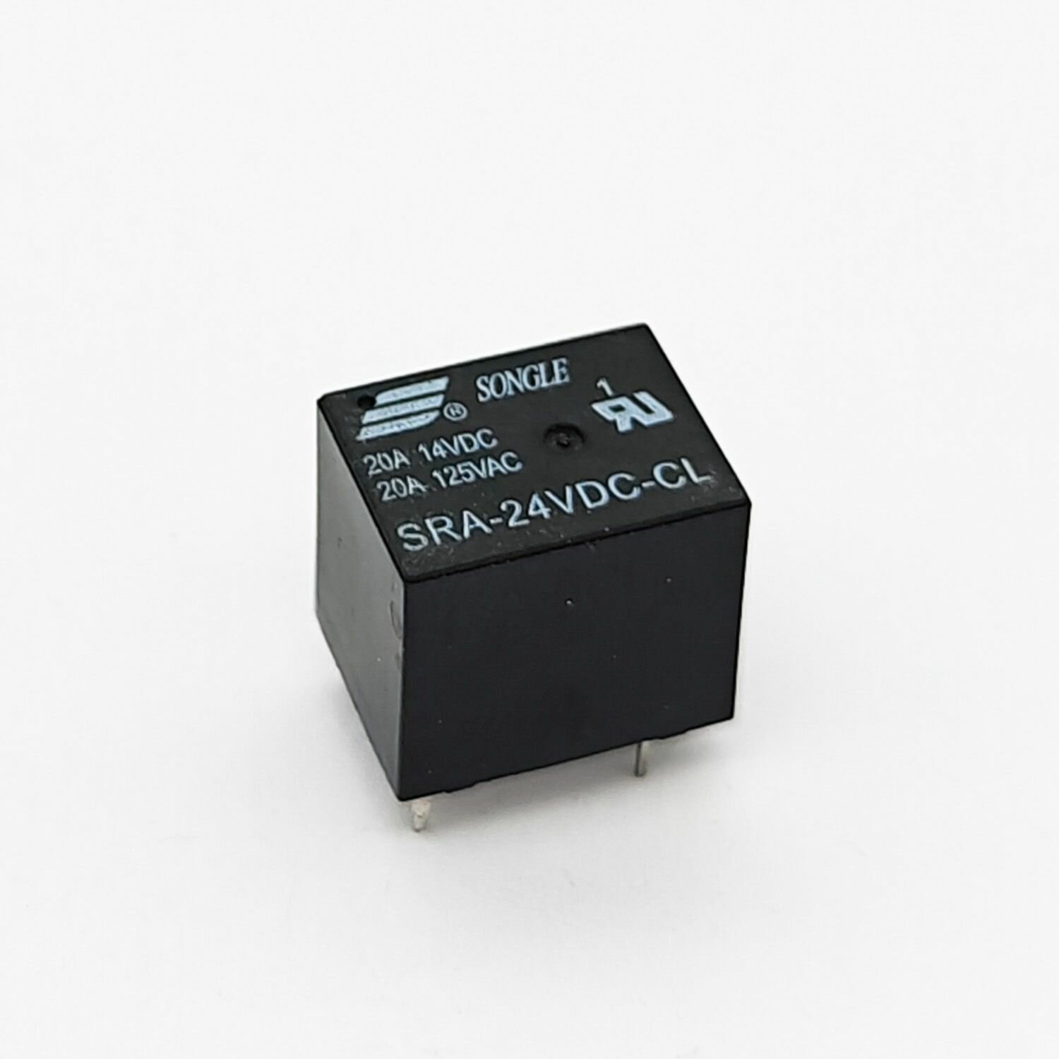 Реле электромагнитное DC 24в, 20а, SPDT, 15.5*12.3*14мм, Songle (T74) SRA-24VDC-CL