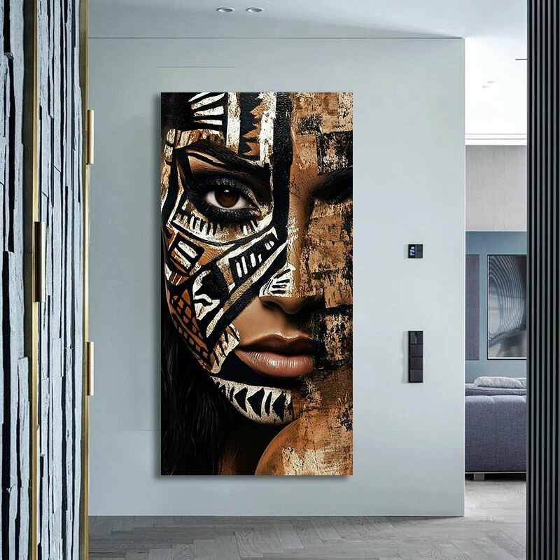 Лицо девушки / в салон красоты, картина девушка / в интерьер, 40х80 см.