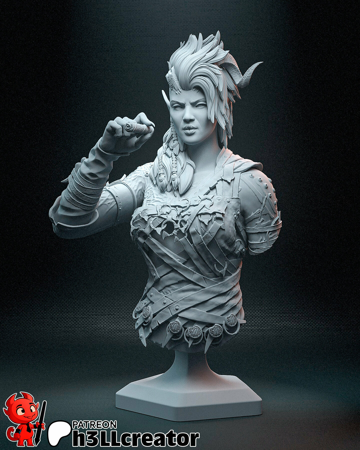 Фигура модель-бюст Карлах, Karlach(Baldur's Gate 3), 116 mm