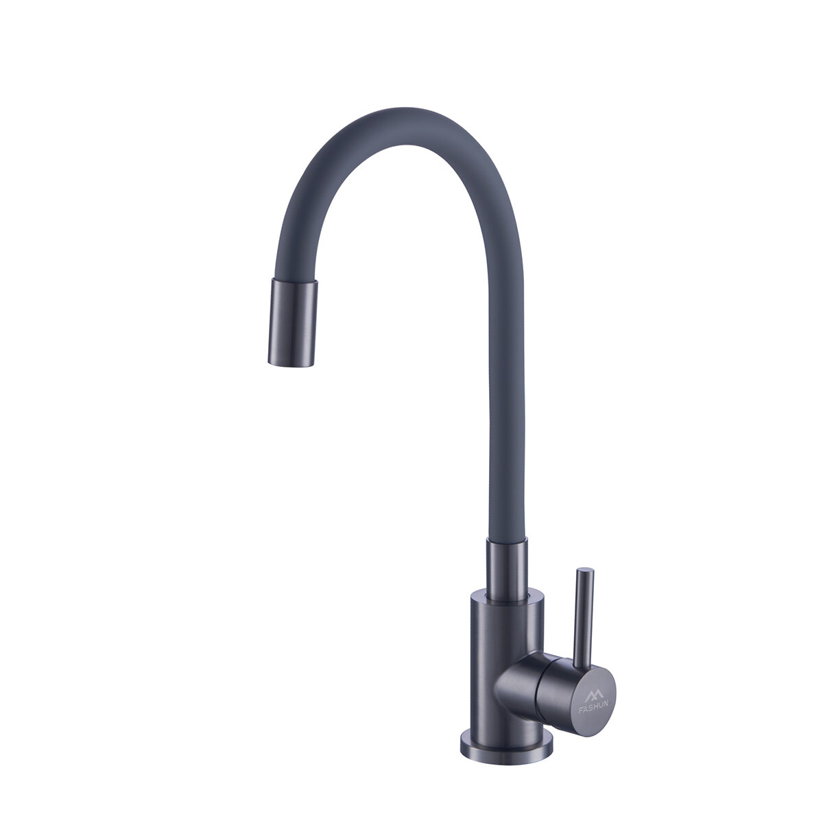 Смеситель для кухни Fashun A54101N-17A, с гибким изливом, графит/серый