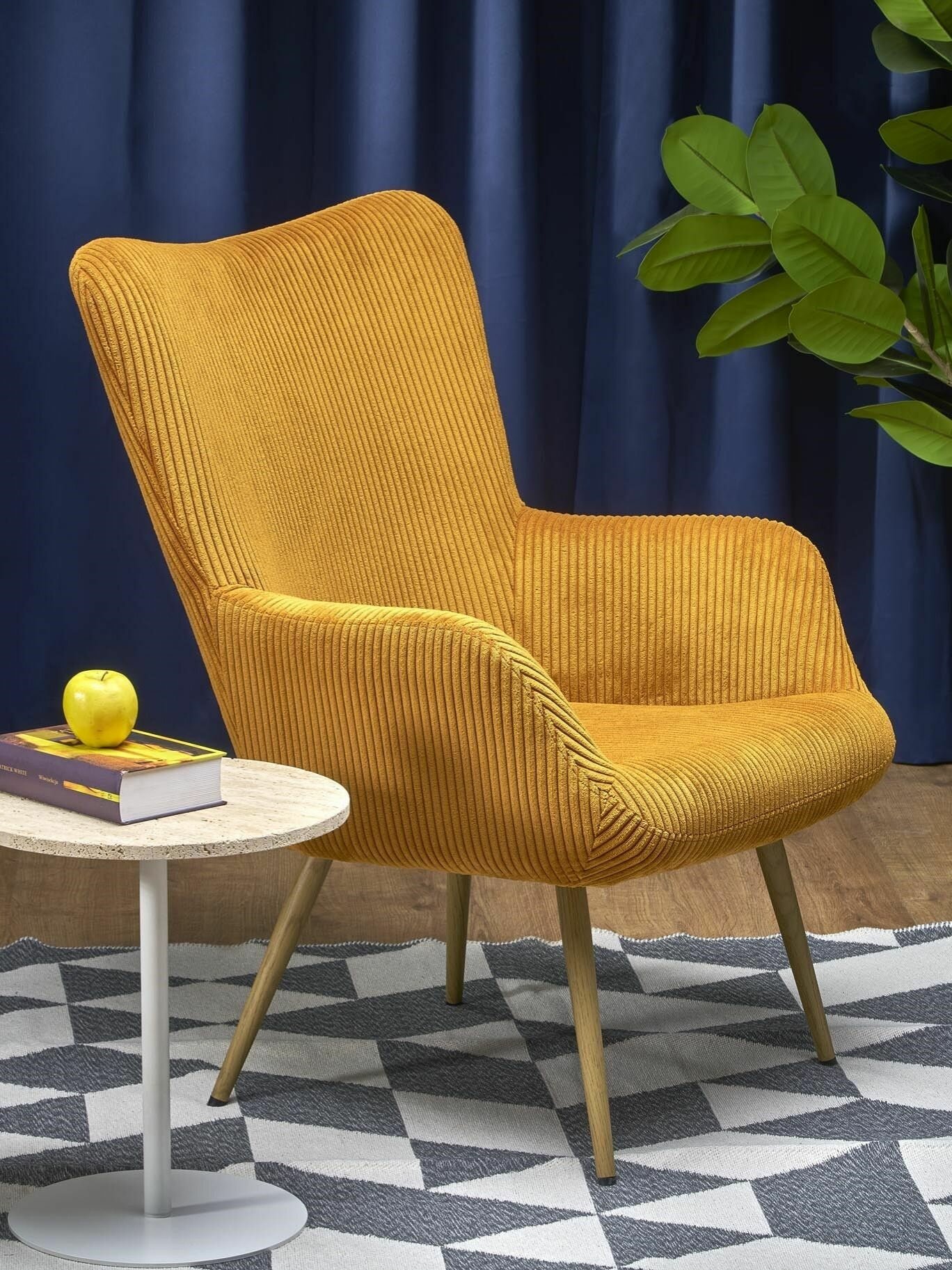 Кресло для отдыха HALMAR AMARO горчичный