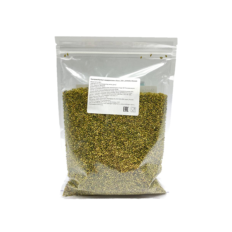 Приправа SHINSEI кунжут с водорослями "Аоса" 200 г, Япония