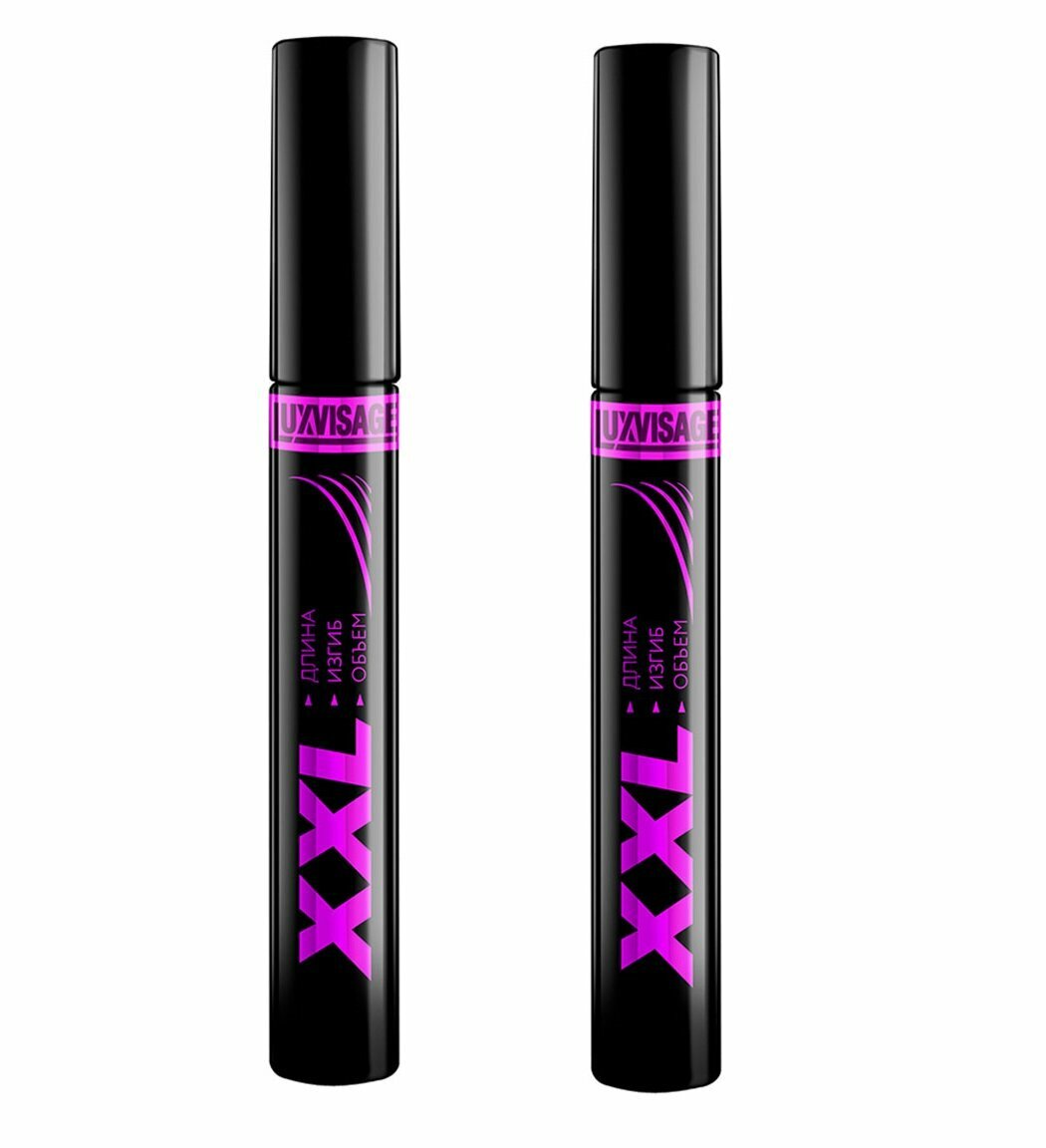 Тушь для ресниц Luxvisage XXL Длина-изгиб-объем, 9 гр - 2 штуки
